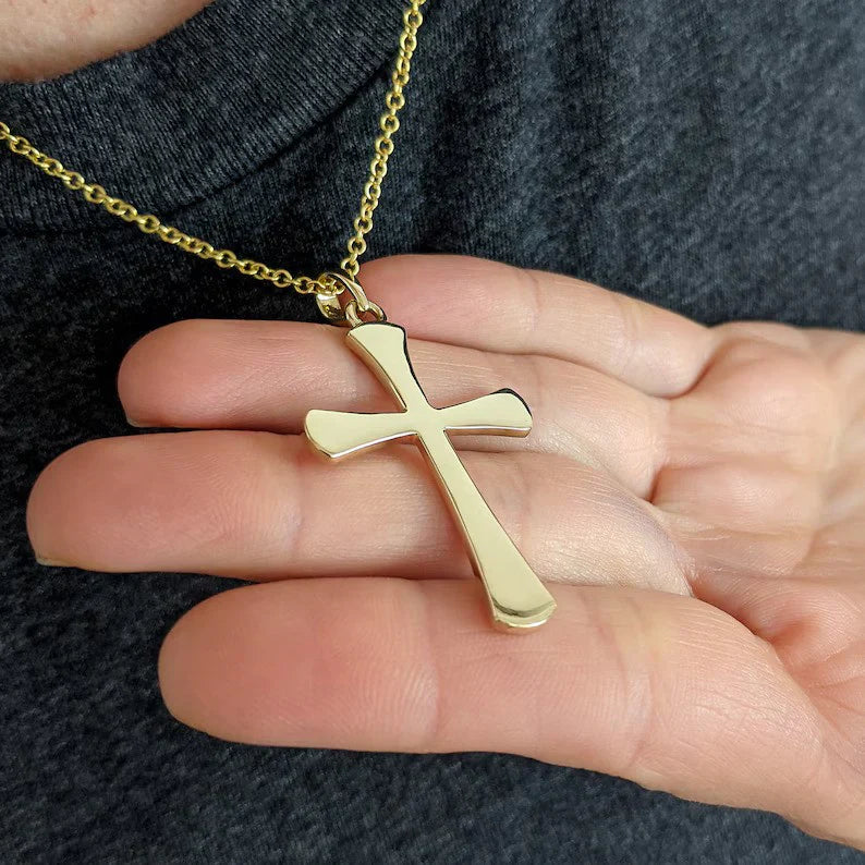 Devotion Gold Cross Pendant – Eraya Jewel